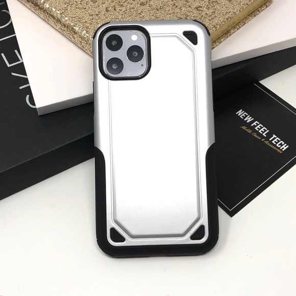 Accessories | Iphone Silver Hybrid Armor Case | Poshmark